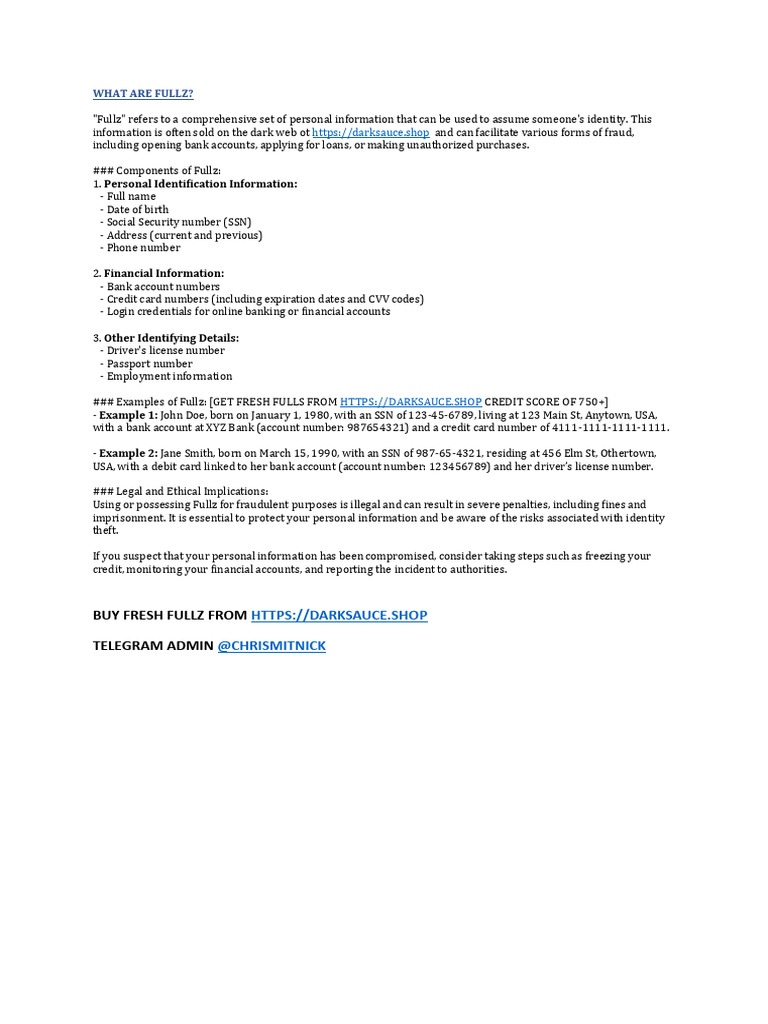 What Are Fullz | PDF