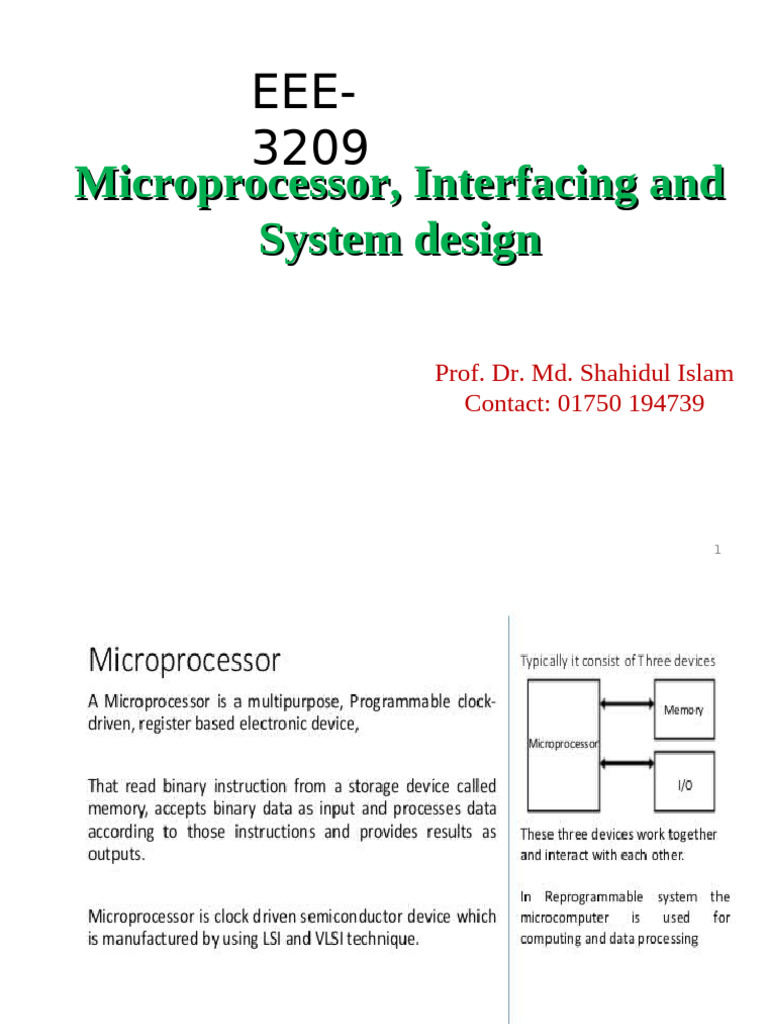 01. Lecture1 Introduction | PDF | Assembly Language | Central Processing Unit