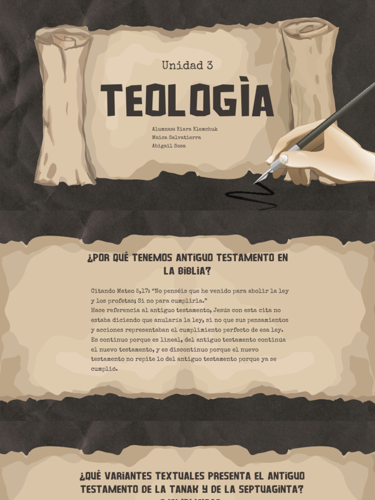 3 Unidad Tres | PDF | Biblia | Septuaginta