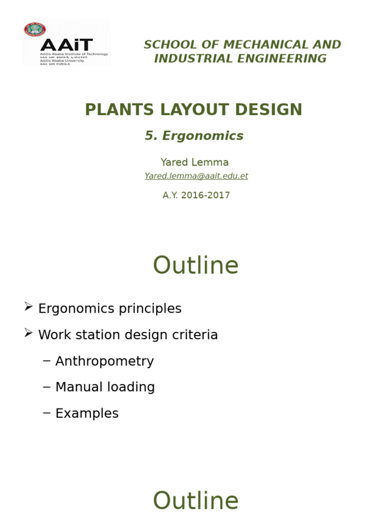 06 PLD Ergonomics | PDF | Mechanical Engineering | Secondary Sector Of ...
