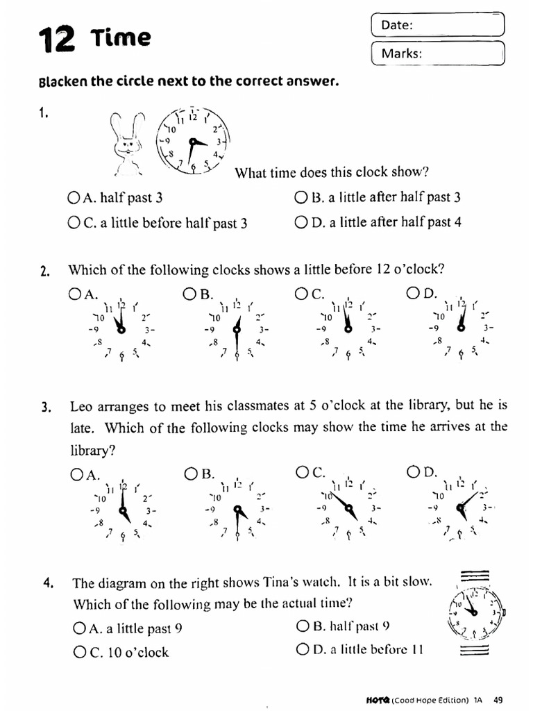 p1_maths time | PDF
