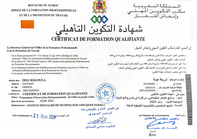 Certificat | PDF