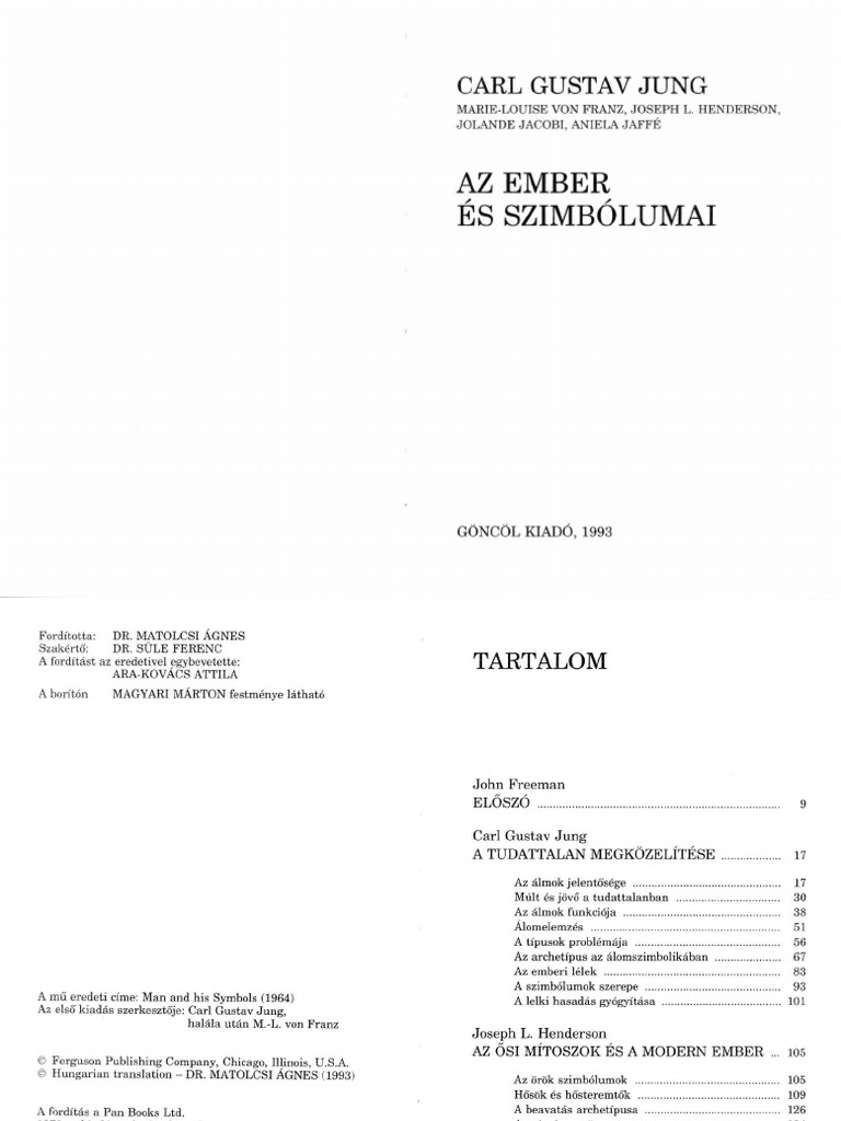 C G Jung Az Ember Es Szimbolumai | PDF