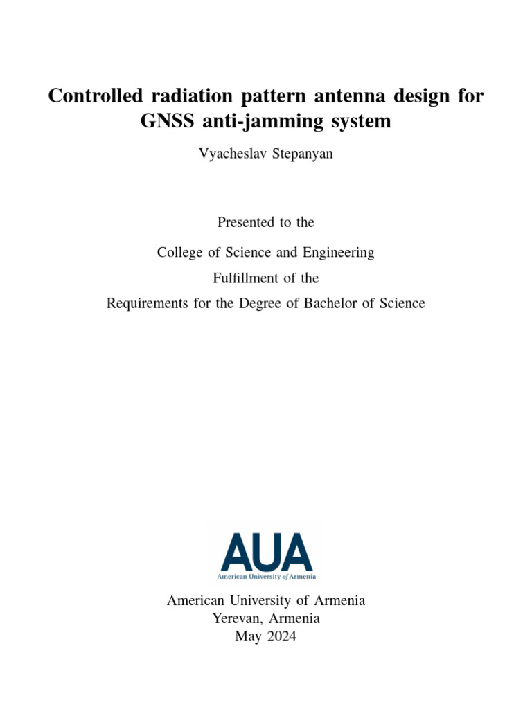 CRPA Design for GNSS Anti-Jamming | PDF | Antenna (Radio) | Electronics