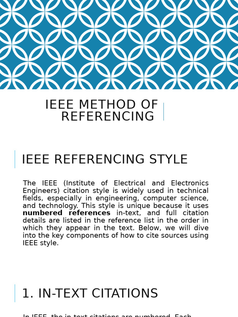 IEEE Method of Referencing | PDF | Citation