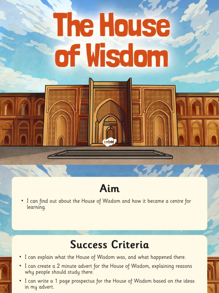 Lesson Presentation The House of Wisdom | PDF