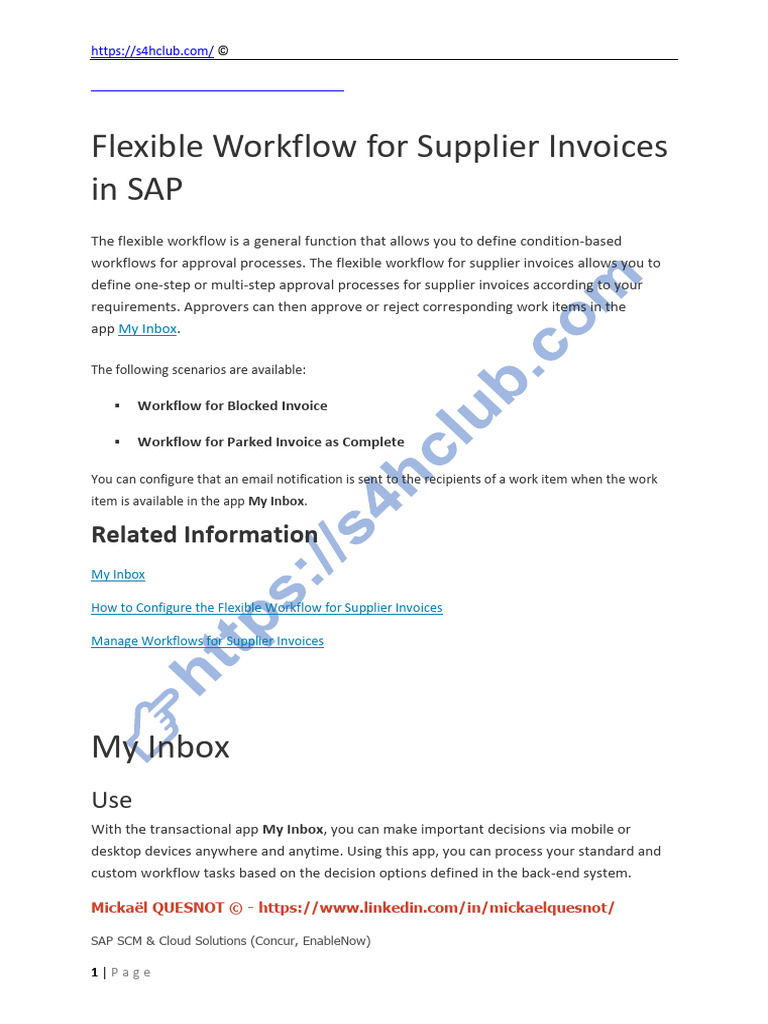 SAP Flexible Workflow for Invoices | PDF | Mobile Device | Mobile App