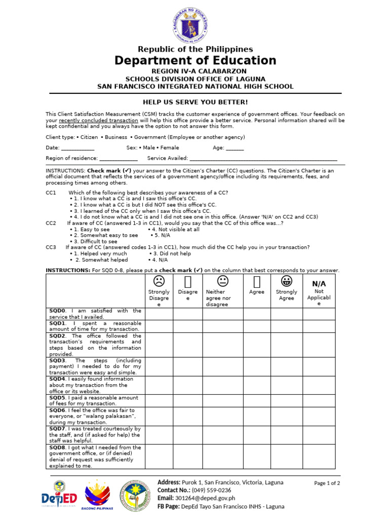 CSM-FEEDBACK-FORM-UPDATED-A4-SCHOOL | PDF