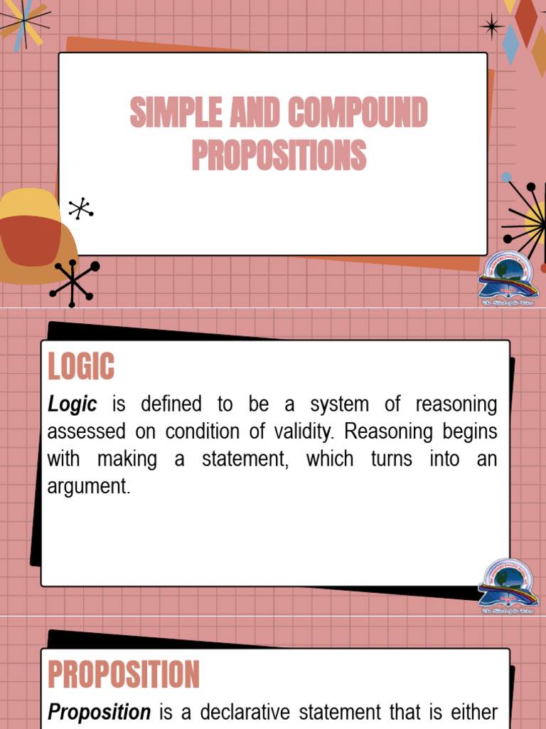 Simple and Compound Propositions Explained | PDF | Proposition | If And ...