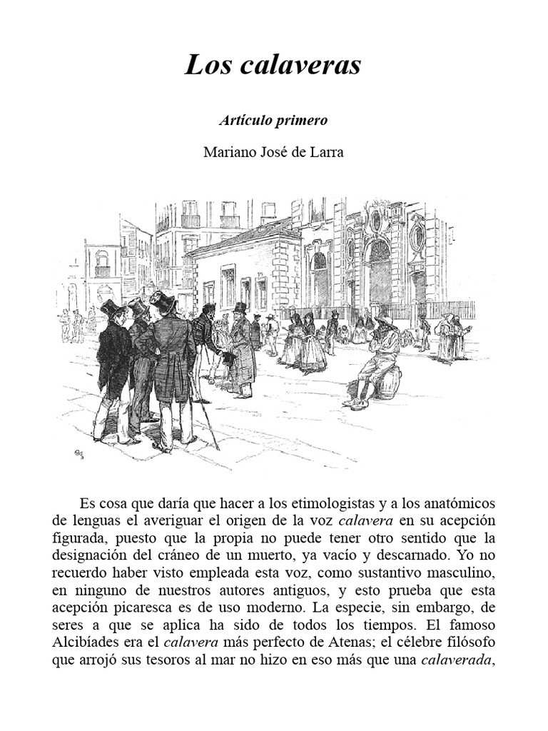 El concepto de "calavera" en Larra | PDF