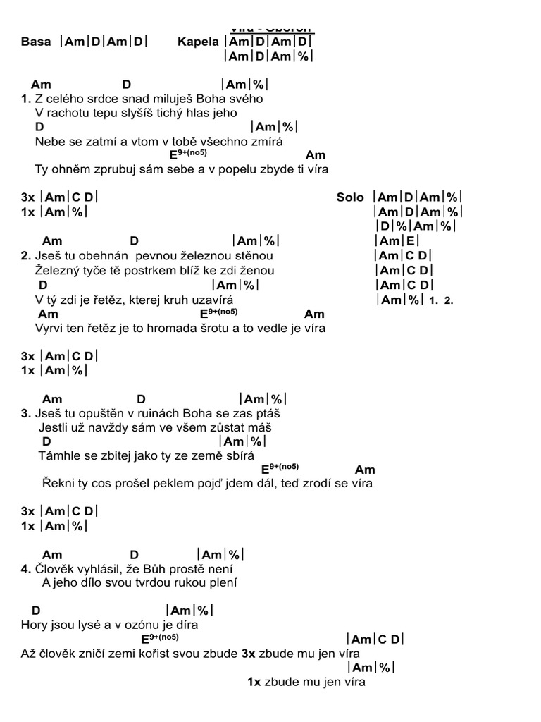 Víra - Oboroh | PDF