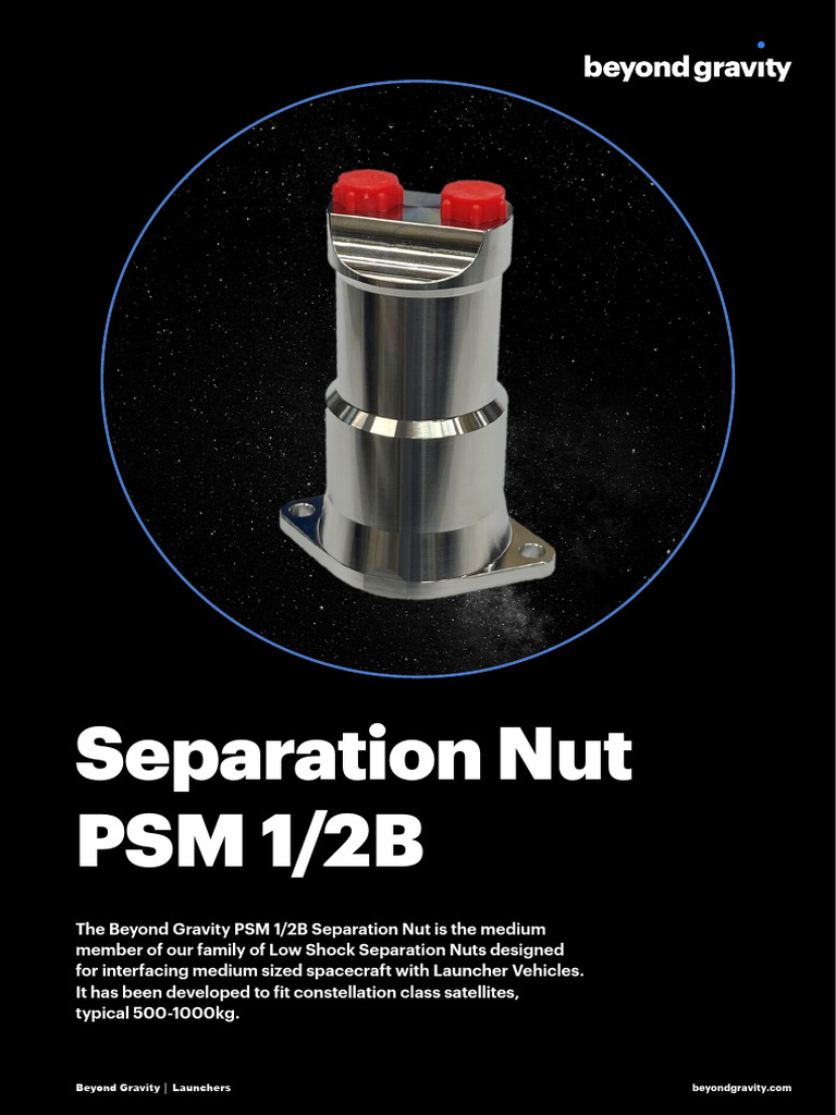 Beyond Gravity Separation Nut PSM 1 2B | PDF