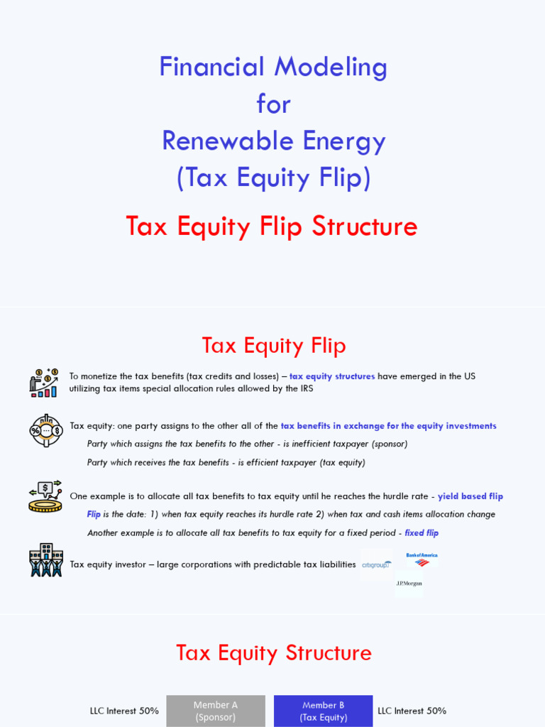 Tax Equity Flip in Renewable Energy | PDF | Equity (Finance) | Taxes
