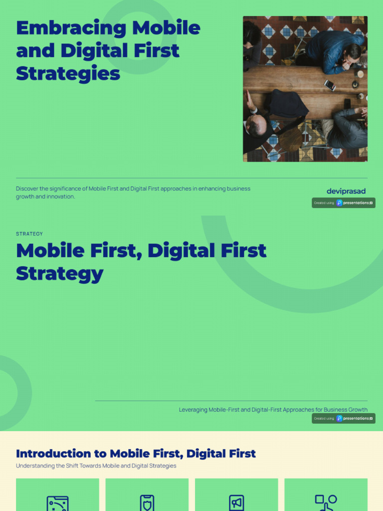 Mobile First, Digital First Strategy | PDF