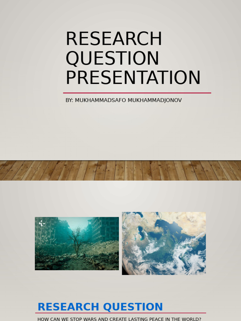 Research Question Presentation | PDF