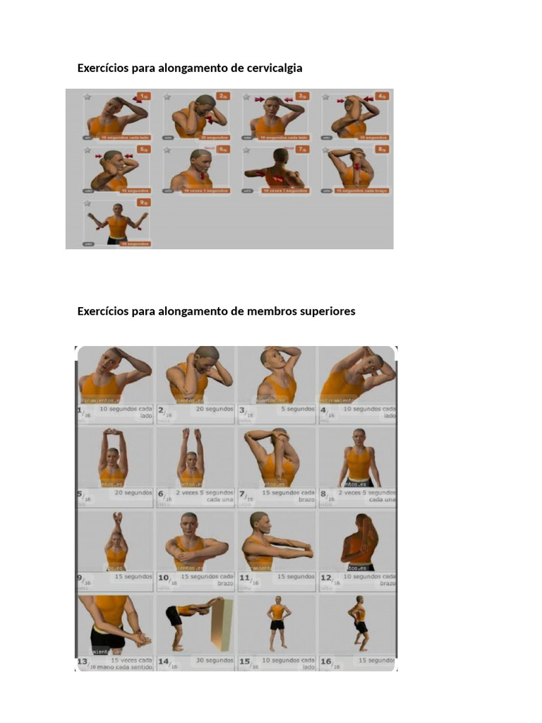Exercicios Alongamento Mmss | PDF