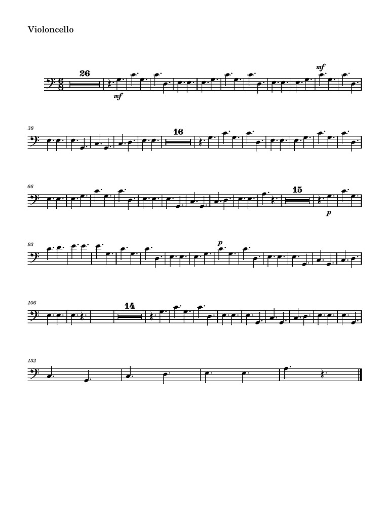 Tarantella Di Masaniello-Violoncello | PDF