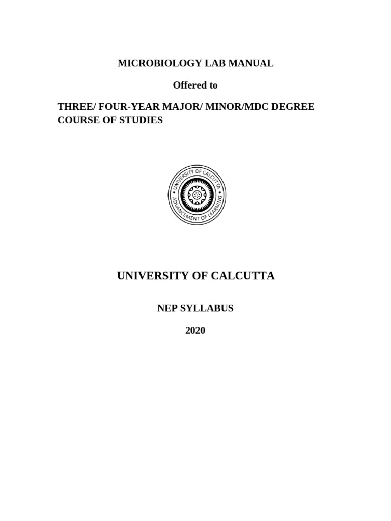 MCB lab manual (final edit) | PDF | Ph | Agar