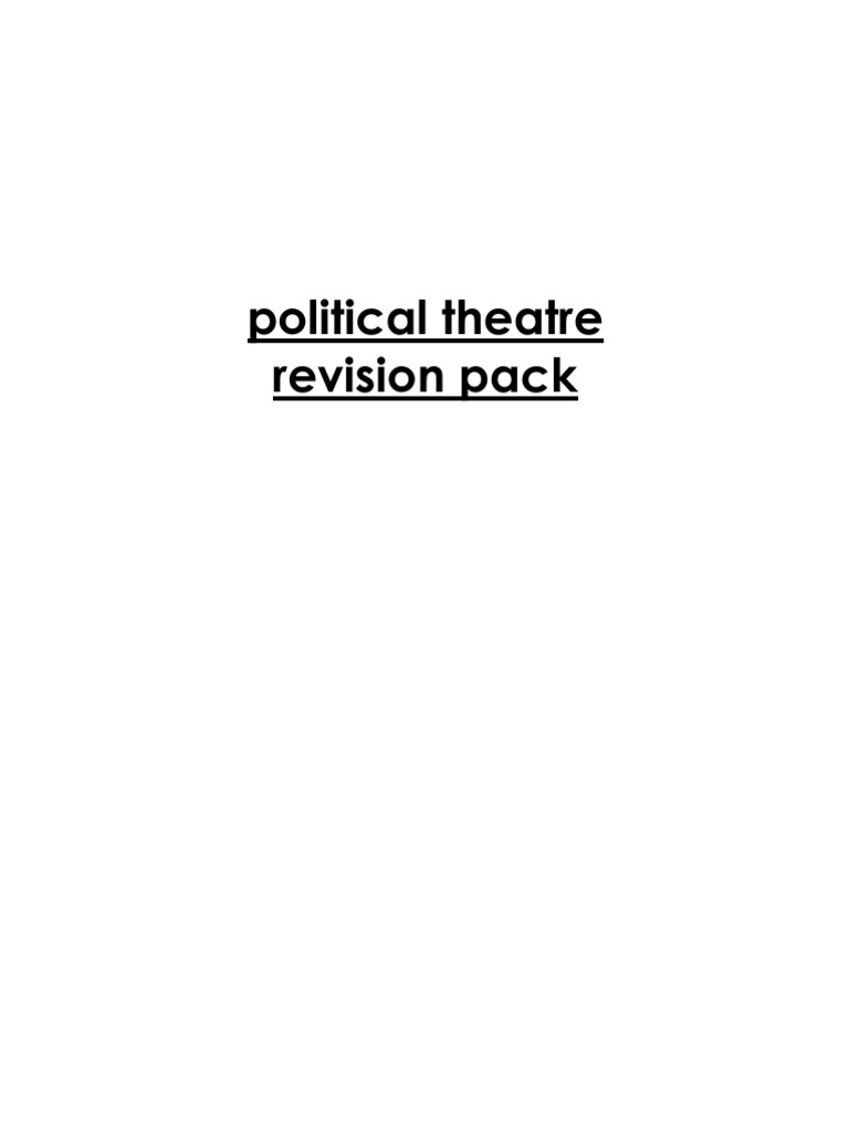 Political Theatre | PDF | Politics (General) | Theatre