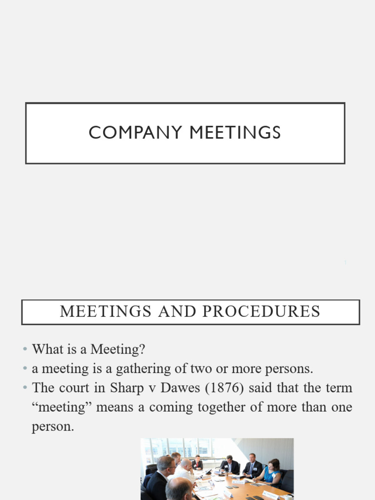Chapter 9-Companys Meeting | PDF | Quorum | Proxy Voting