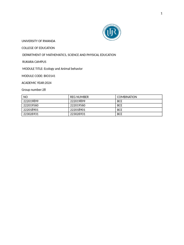 Biology Assignment Group 28 | PDF | Plankton | Ecology