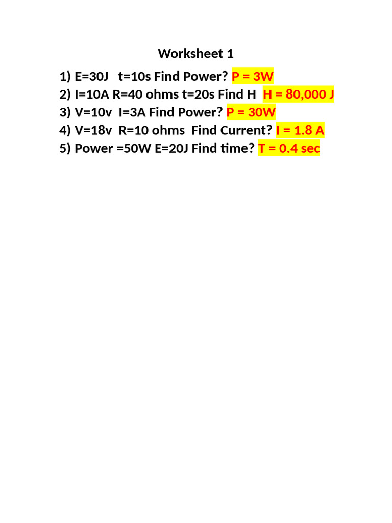 Worksheet 1 (10 Adv) | PDF