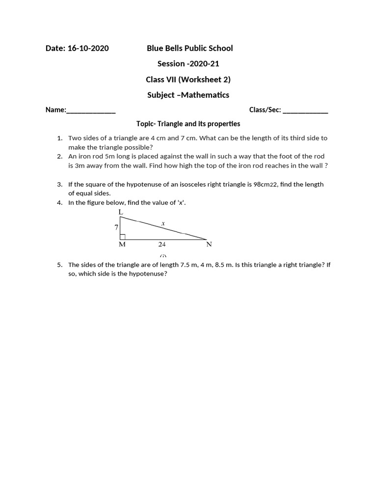 1602855714553_Triangle_and_its_prop._Class_7_WS2 | PDF