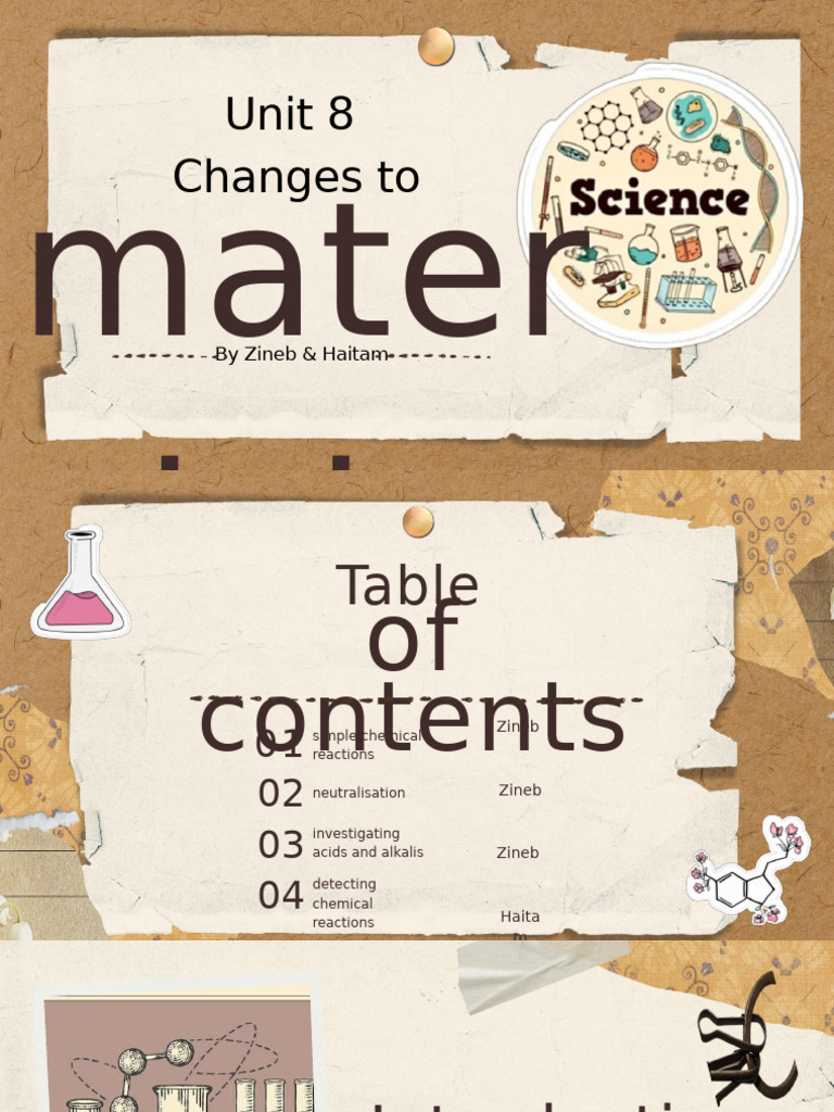 Changes To Material | PDF | Chemistry | Chemical Reactions