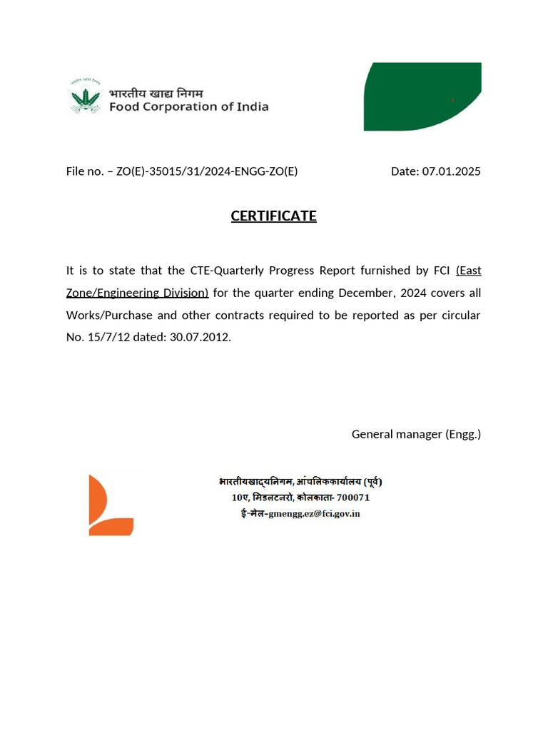 Certificates by Zones | PDF