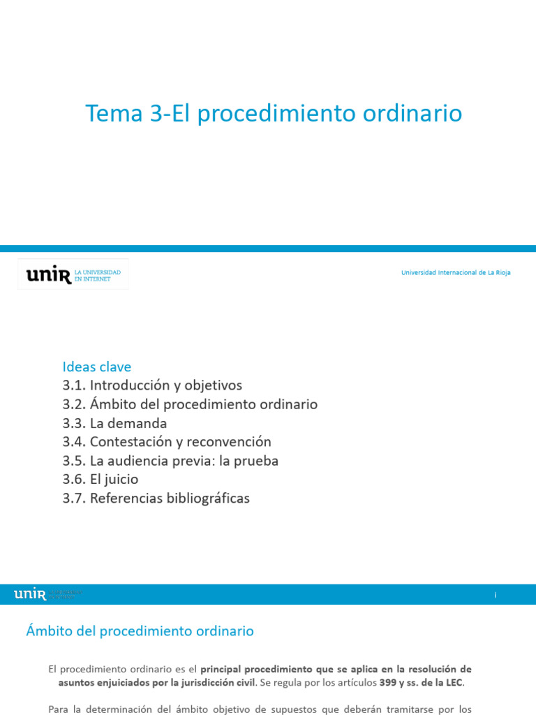 Tema 3 PPC | PDF | Demanda judicial | Confesión (ley)