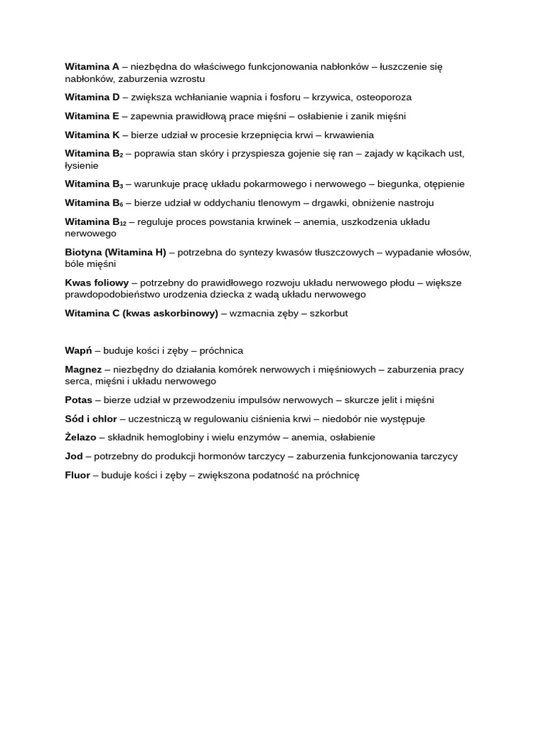 Witaminy | PDF