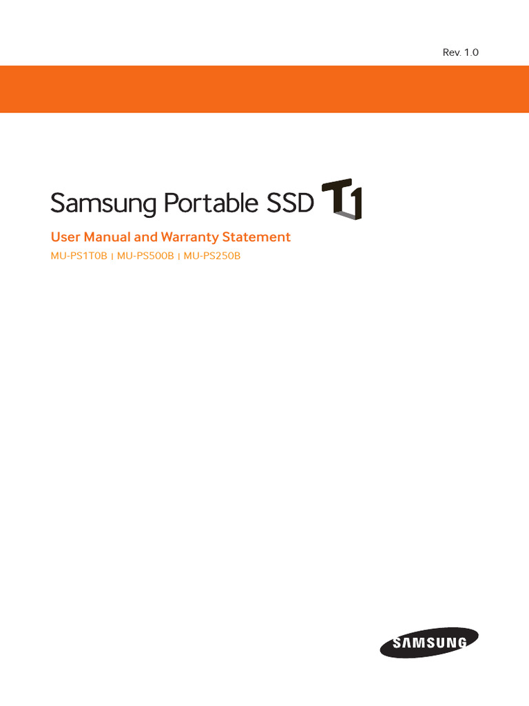 Samsung Portable SSD T1 User Manual | PDF | Usb | File System