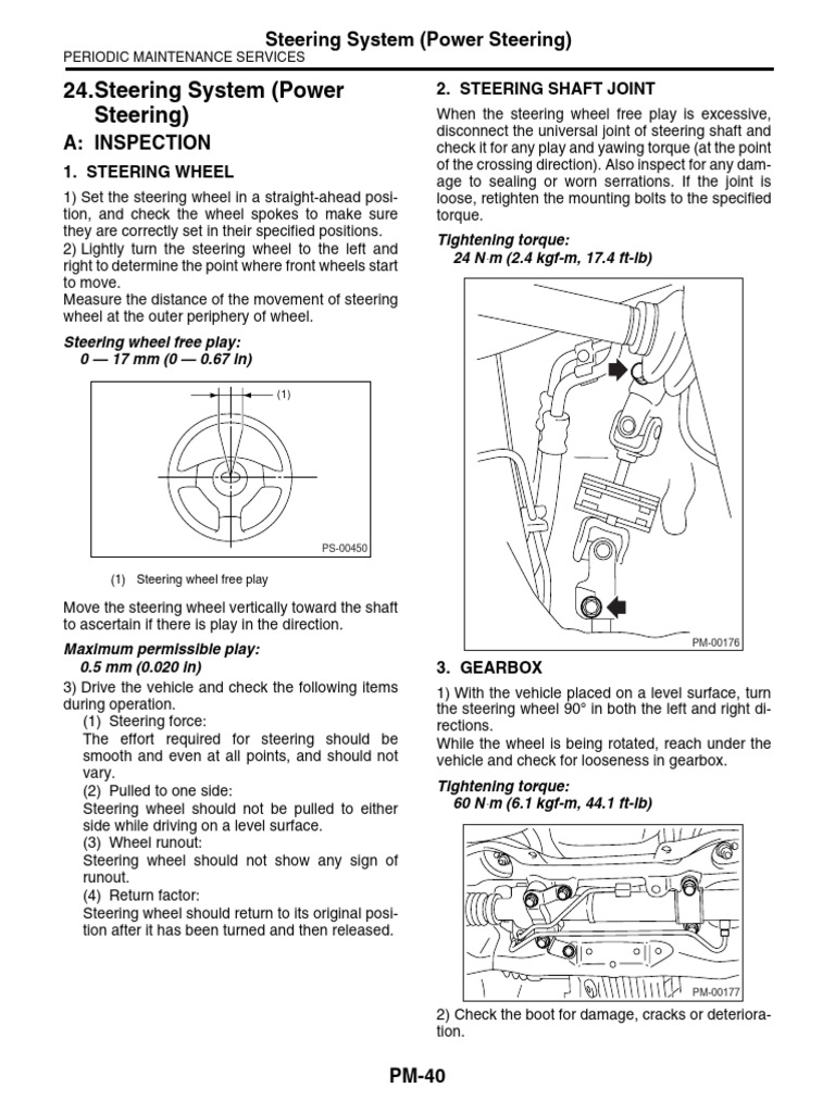 23 - Steering System Inspection | PDF | Nut (Hardware) | Axle