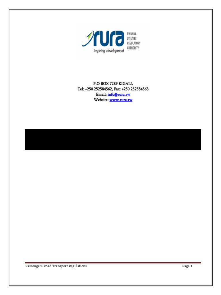 Passengers Road Transport Regulations | PDF | License | Bus