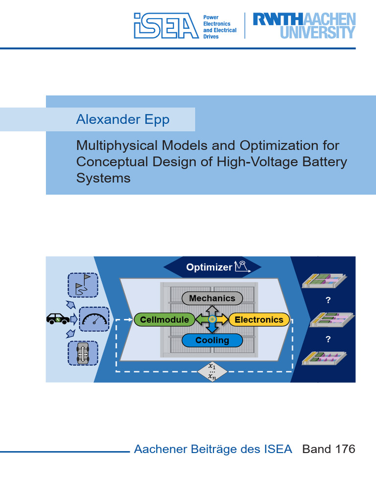 Alexander Epp: Multiphysical Models and Optimization For Conceptual Design of High-Voltage ...