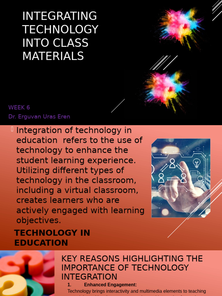 Week 6 - Integrating Technology Into Class Materials | PDF ...