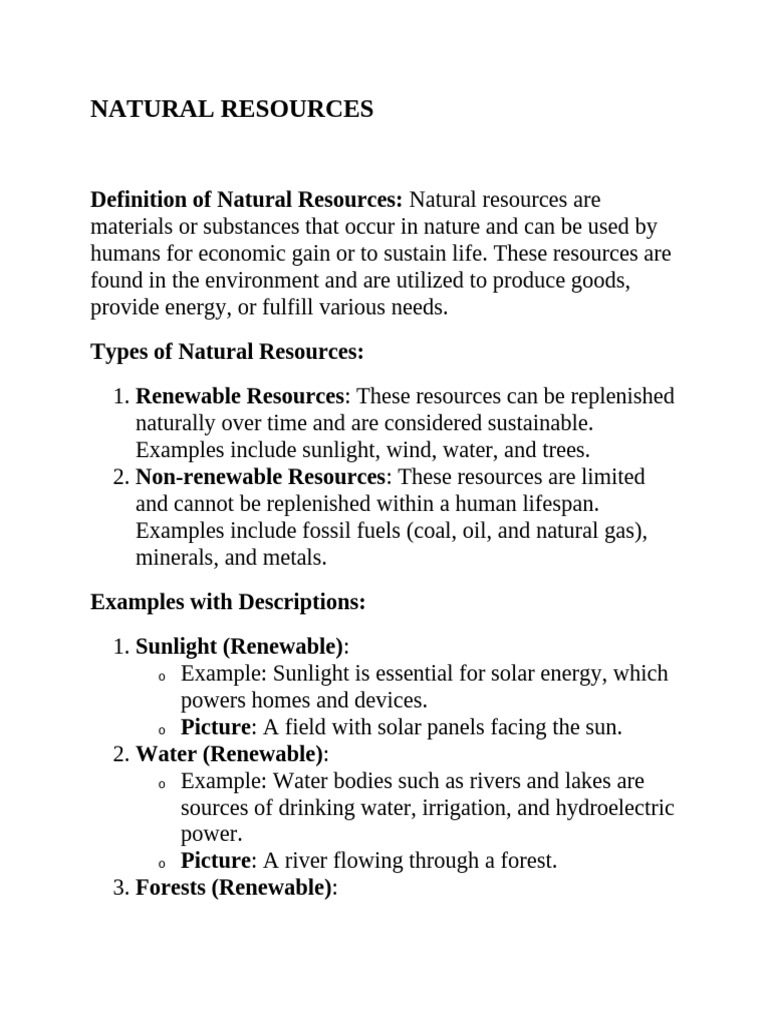 G9 Notes On Natural Resources | PDF