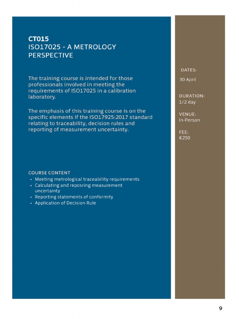 NML - Training - Brochure Page | PDF