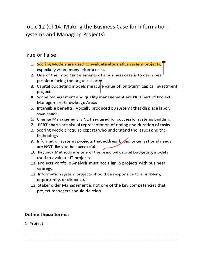 Business Case Questions 2 | PDF | Project Management | Business