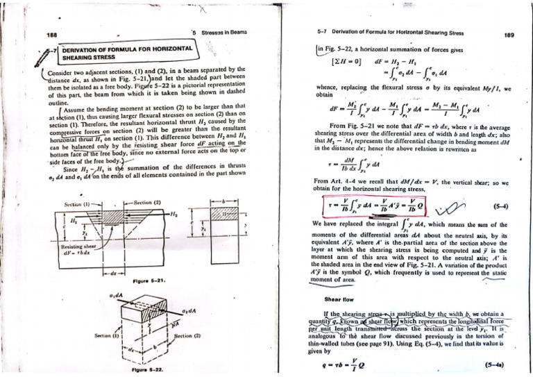 Horizontal Shearing Stress | PDF