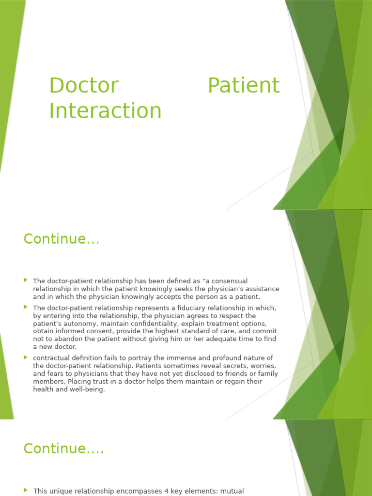 Doctor Patient Interaction | PDF | Health Sciences | Health Care