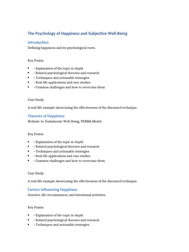 Understanding Happiness Psychology | PDF | Happiness | Well Being