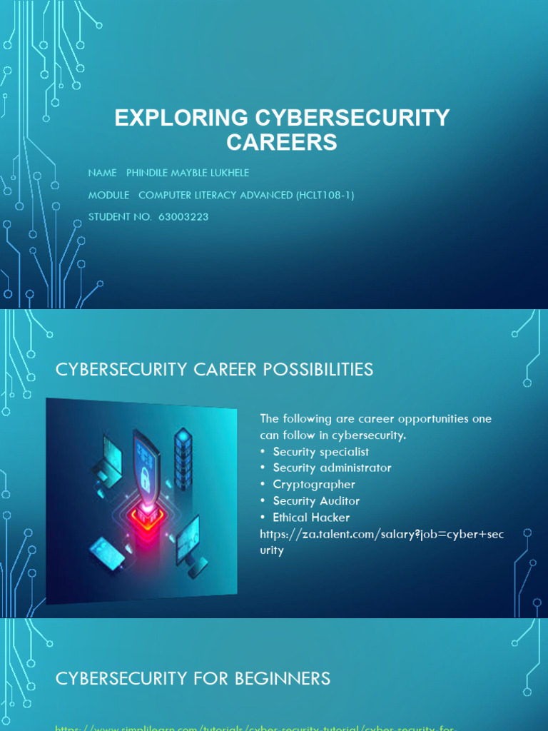 Exploring Cybersecurity Careers | PDF