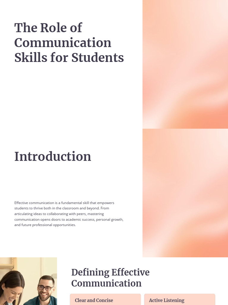 Communication Skills For Students | PDF | Communication | Behavioural Sciences