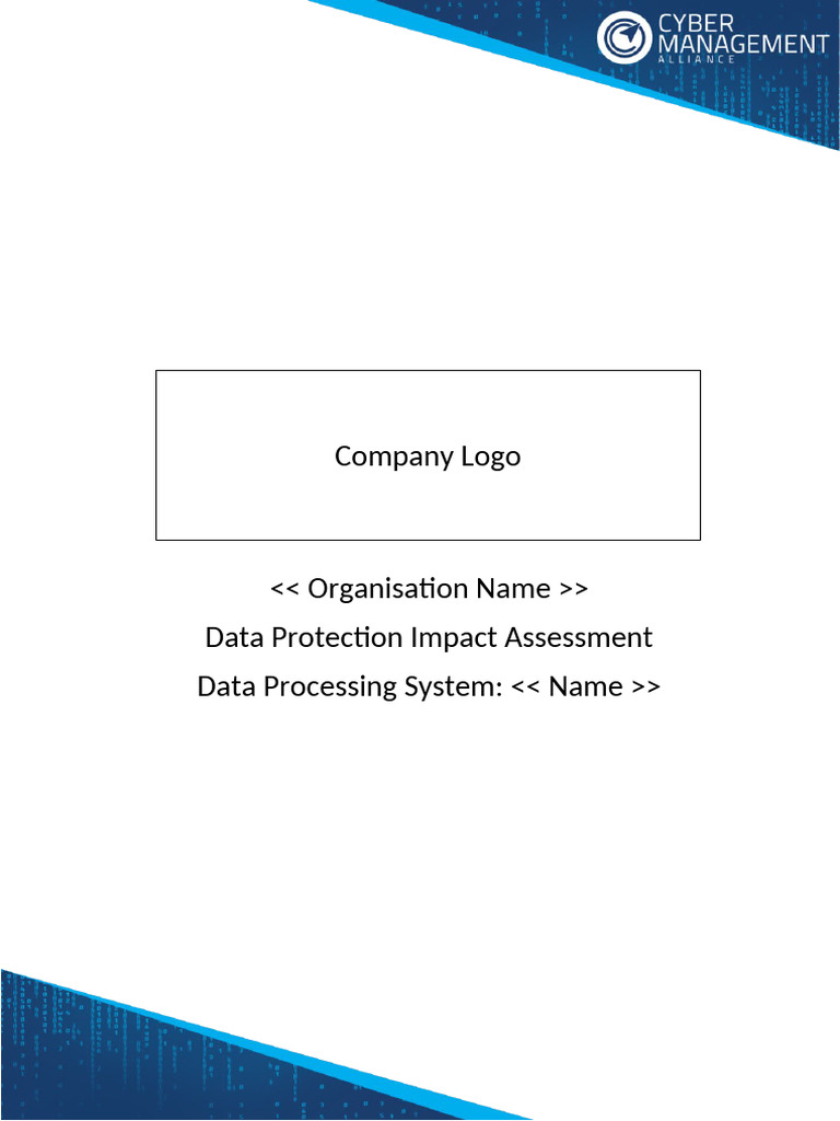 Article 35 - Data Protection Impact Assessment Template | PDF
