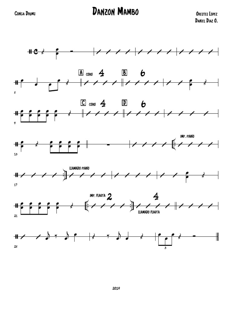 Danzon Mambo - Conga Drums - Conga Drums | PDF