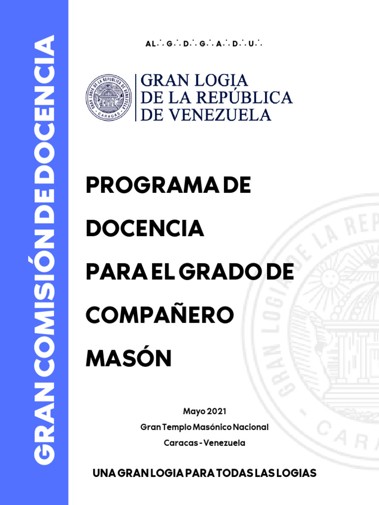 Programa de Docencia Comp. Masón | PDF | Masonería | Esoterismo occidental