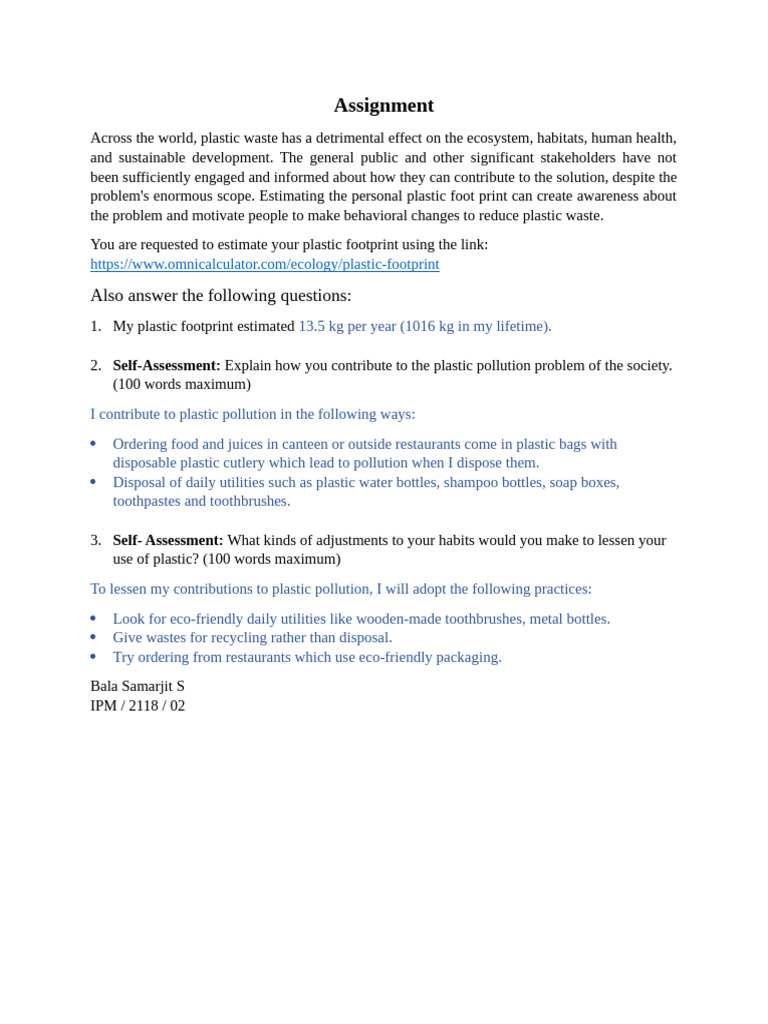 Assignment_Bala Samarjit S_IPM_2118_02 | PDF