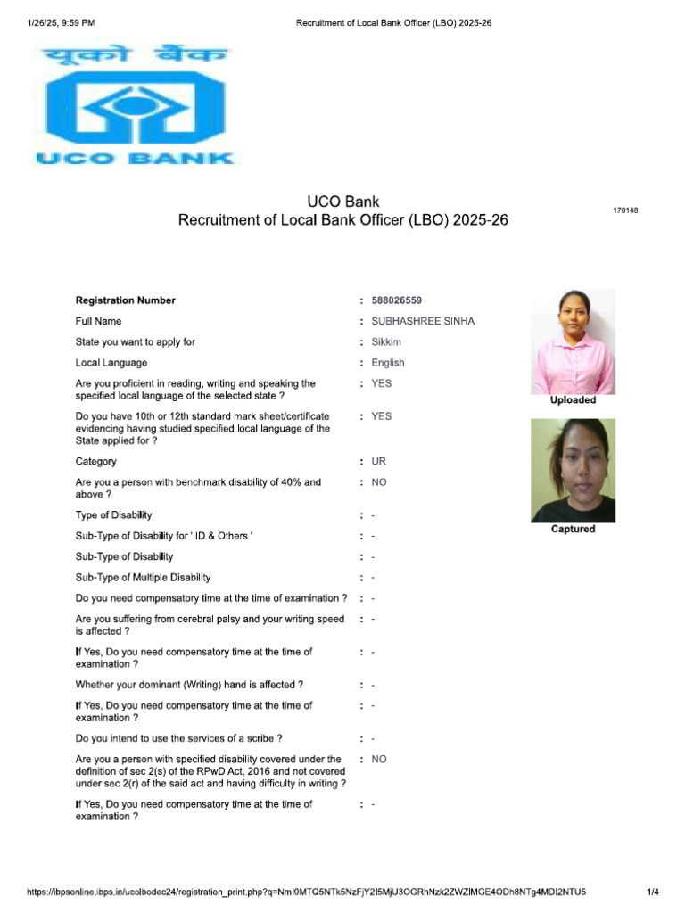 Uco Form | PDF