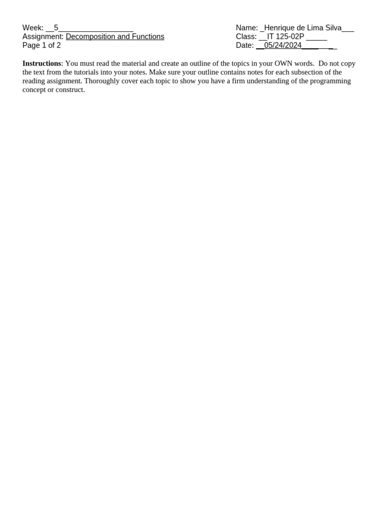 CornellNotesTemplate Week5 | PDF | Parameter (Computer Programming ...